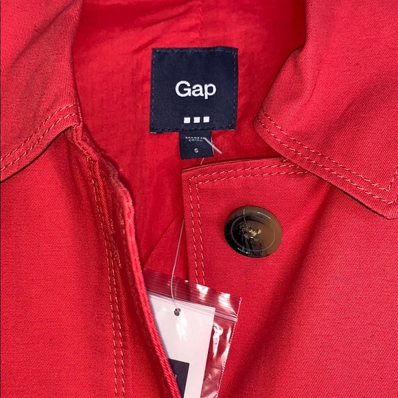 GAP | Jackets & Coats | Nwts Gap Red Cotton Classic Trench Coat | Poshmark